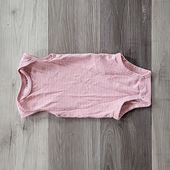 Carter's | One Pieces | Carters Baby Girl Pink Striped Onesie 6m | Poshmark